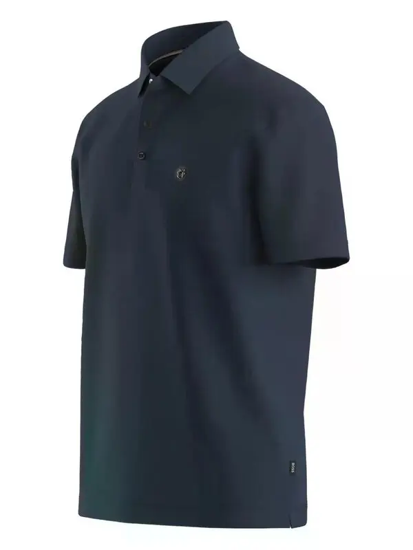 BOSS Logo-patch Cotton Polo Shirt