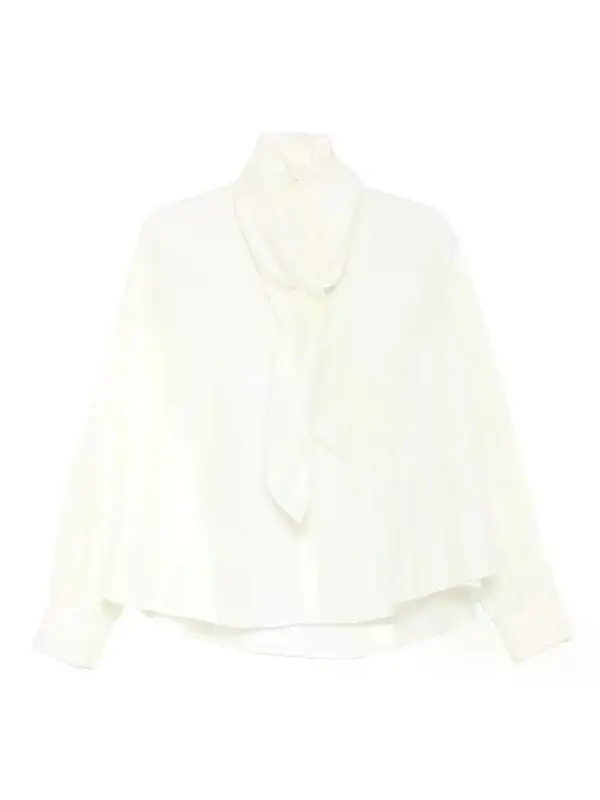 Carven Silk Tie Blouse