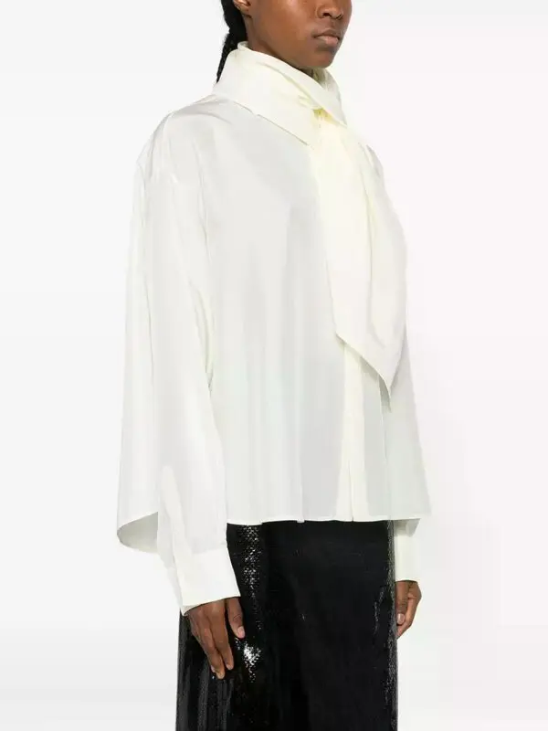 Carven Silk Tie Blouse