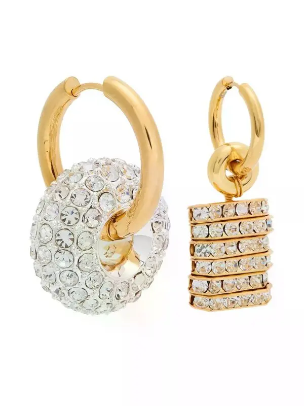 Timeless Pearly Asymmetric Earrings - Gold
