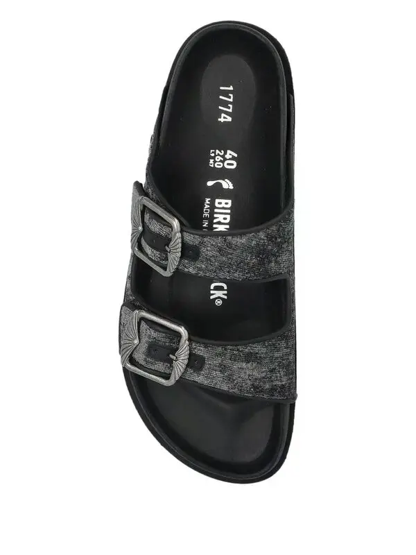 BIRKENSTOCK Arizona Velvet Sandals - Black