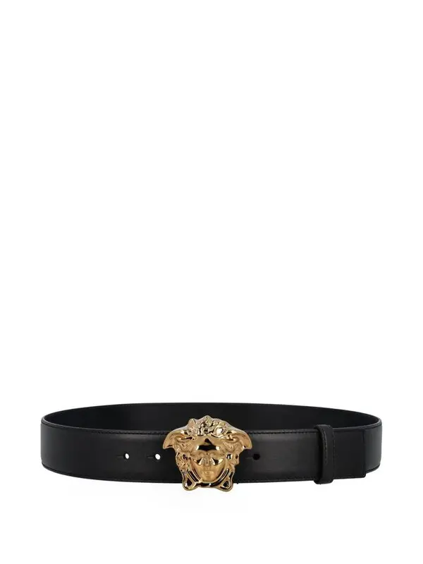 Versace La Medusa Leather Belt - Black
