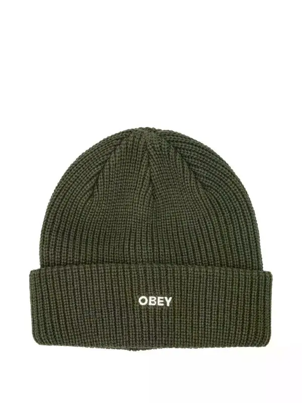 Obey Ribbed-knit Beanie - Green