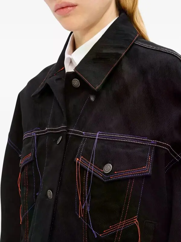 MSGM Topstitching Denim Jacket
