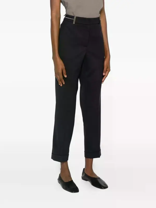 Peserico Pressed-crease Wool Trousers
