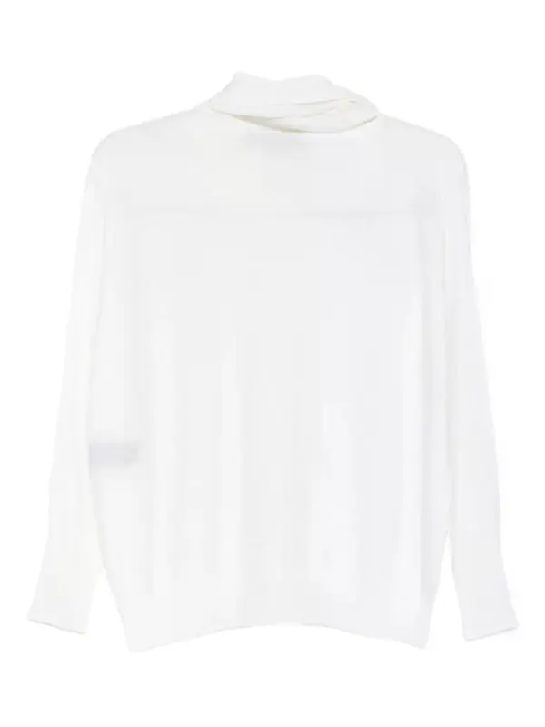 D.exterior Tie Neck Blouse