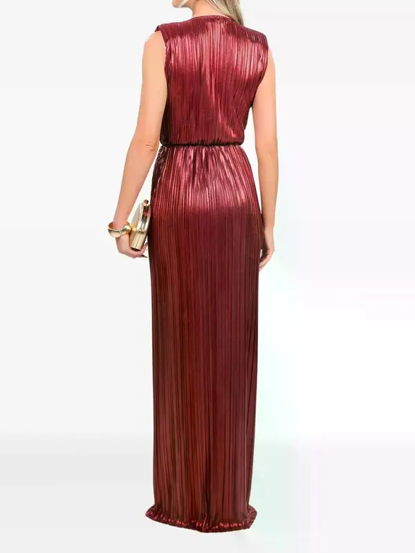 ROSERRY Pleated Flower Maxi Dress