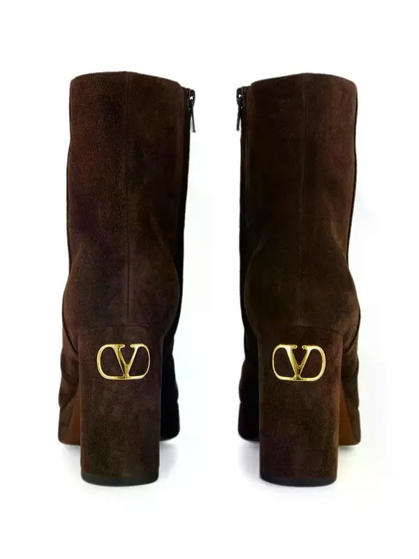 Valentino Garavani Fawcette Platform Ankle Boots - Brown