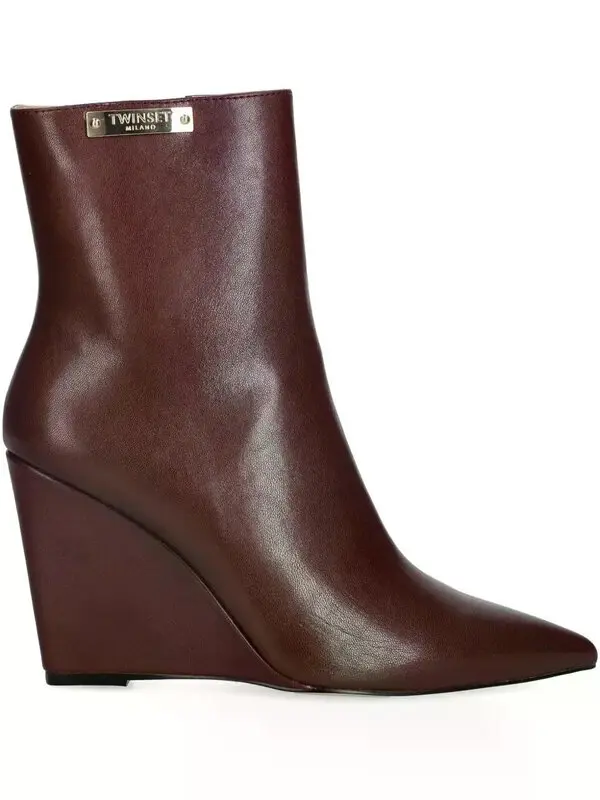 TWINSET 100mm Pointed-toe Wedge Boots