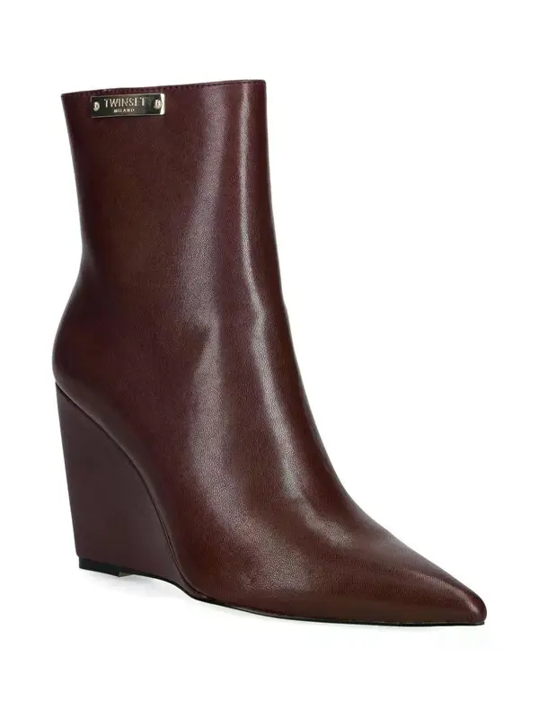 TWINSET 100mm Pointed-toe Wedge Boots