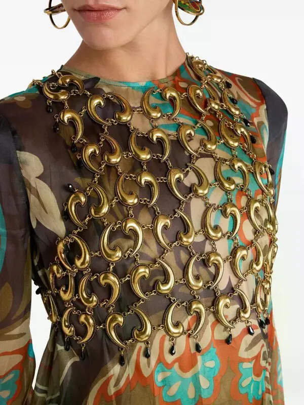 Etro Cropped Top With Paisley Metal Details