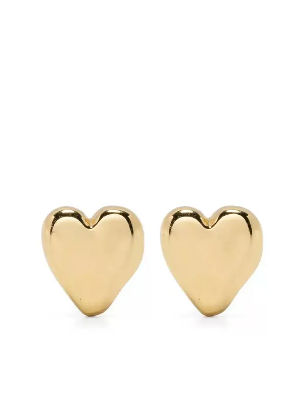 RYENN'S EYES 14k Plated Brass Heart Earrings - Gold