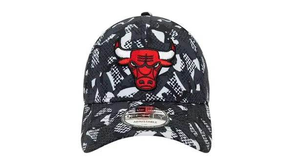 New Era Chicago Bulls Seasonal Print 9forty Cap - Black