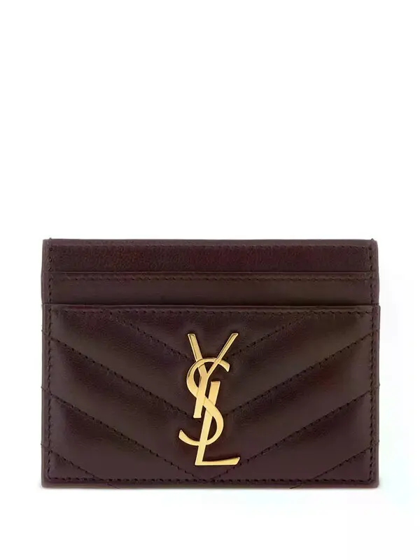 Saint Laurent Cassandre-plaque Cardholder - Red