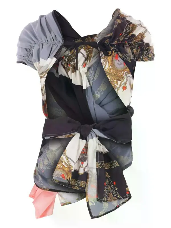 COMME DES GARÇONS TAO Draped Graphic Blouse