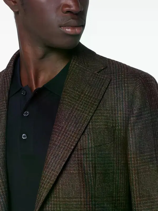 SANTANIELLO Single-breasted Checked Blazer