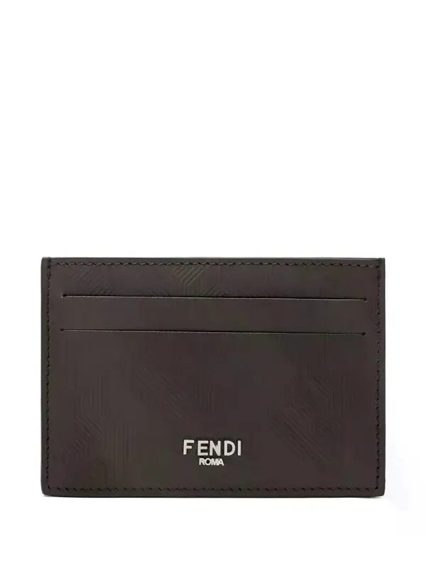 Fendi Shadow Slim Cardholder - Brown