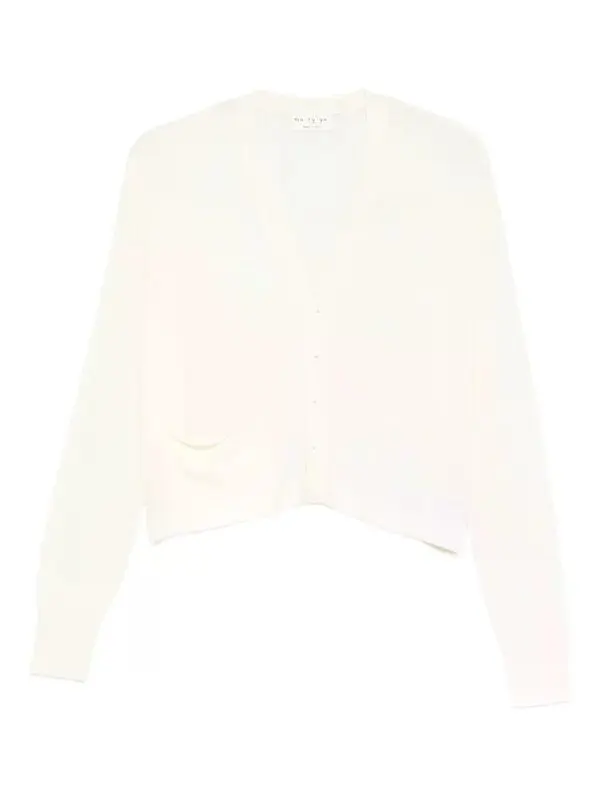 MA'RY'YA V-neck Cardigan - White
