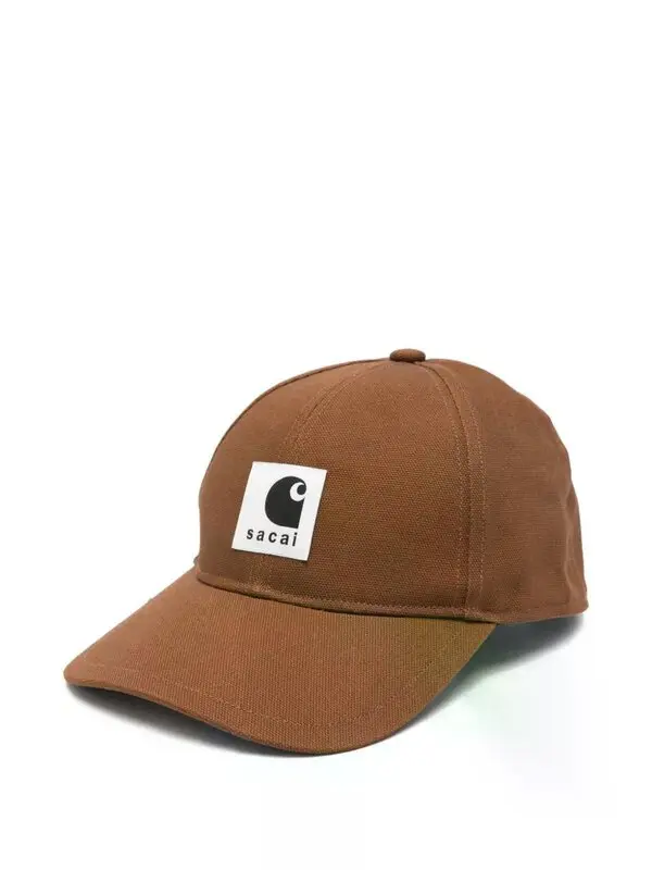 Sacai Logo-patch Cap - Brown