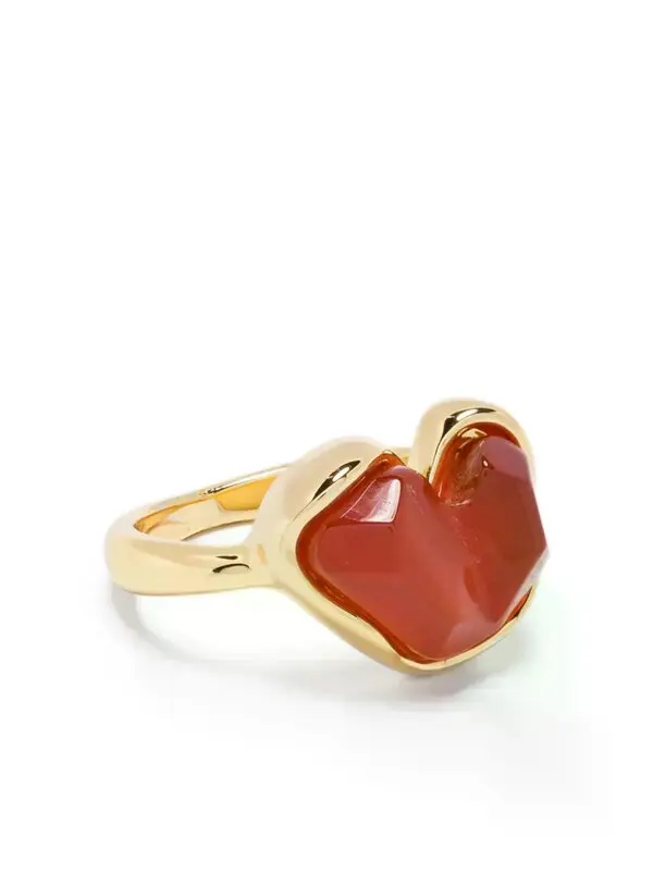RYENN'S EYES 14k Plated Brass Heart Ring - Gold