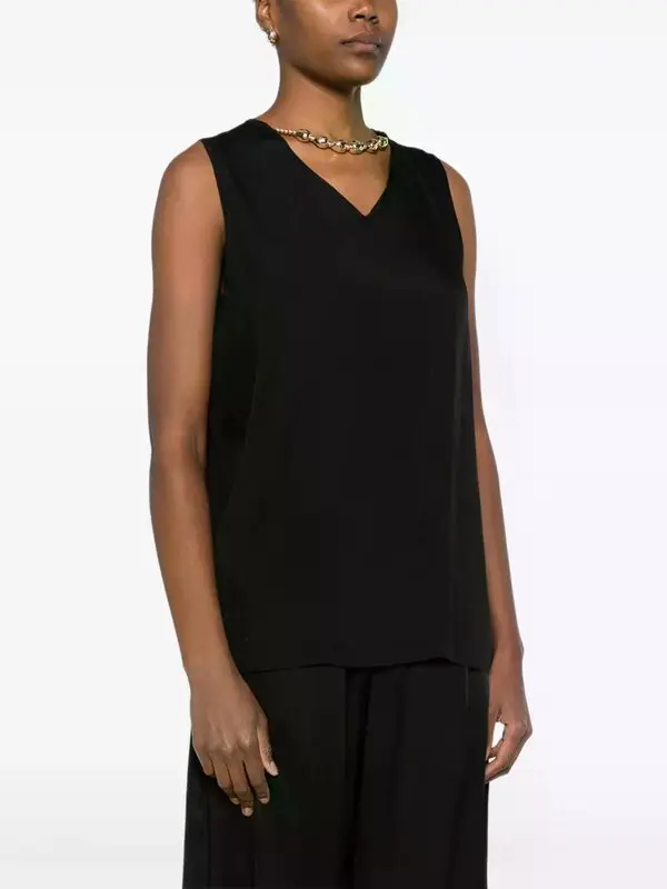 Fabiana Filippi V-neck Satin Top