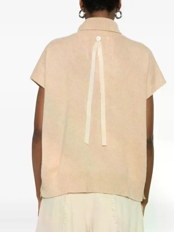 A TENTATIVE ATELIER Roll-neck Short Sleeve Sweater