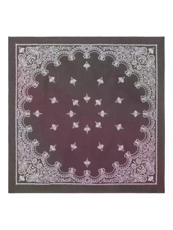 Destin Paisley Print Scarf - Black
