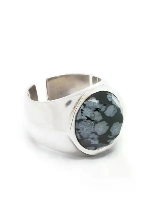 MARANT Logo-engraved Gemstone Ring - Silver