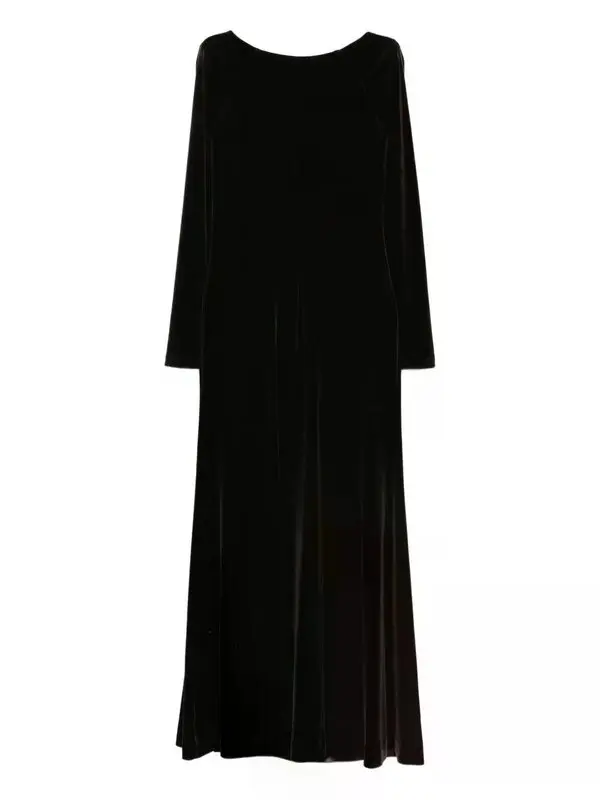 D.exterior Draped Long-sleeve Dress