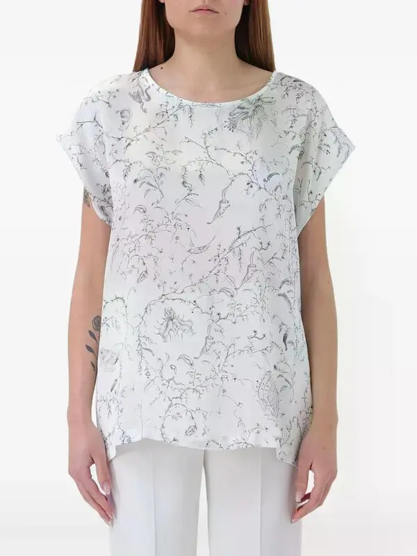 Fabiana Filippi Printed Top - White