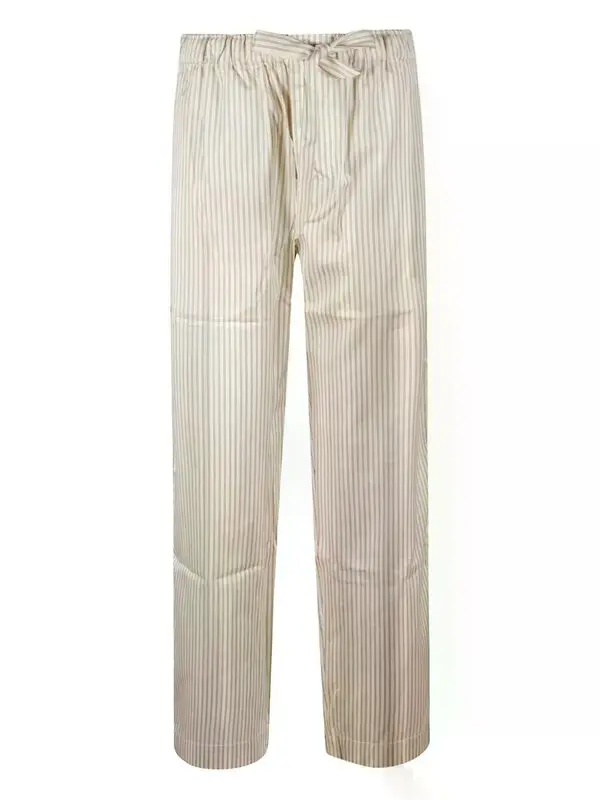 TEKLA Striped Pyjama Bottoms - Neutrals