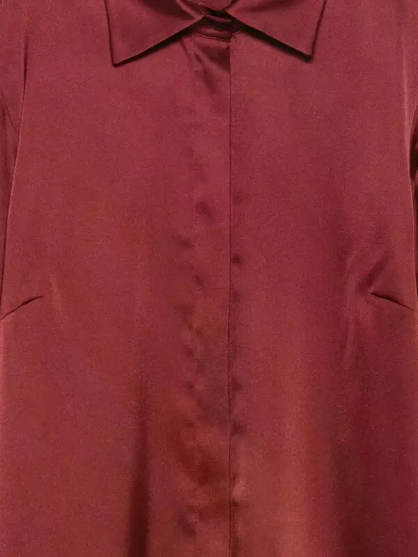 D.exterior Classic-collar Satin Shirt