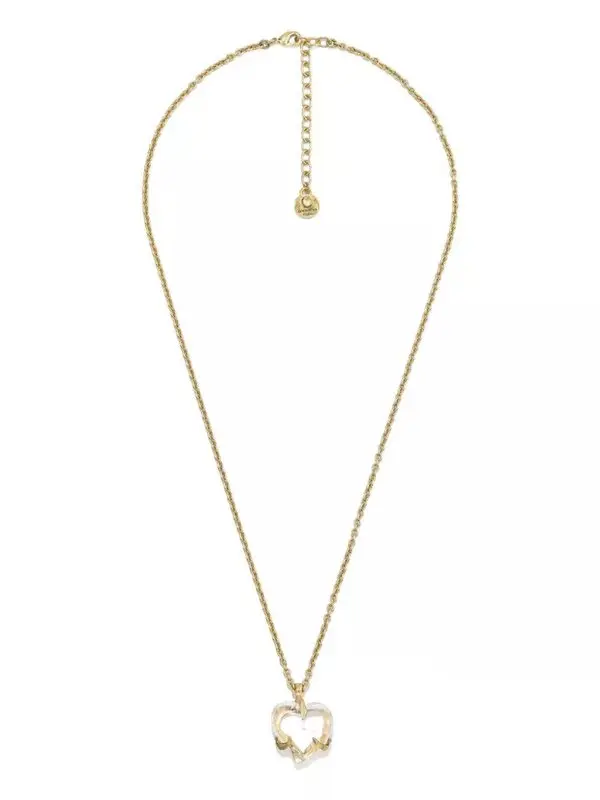 GOOSSENS Heart-shape Rock-crystal Necklace - Gold