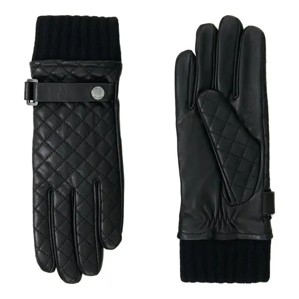 Mackage Diamond Quilted Leather Driving Gloves - Black