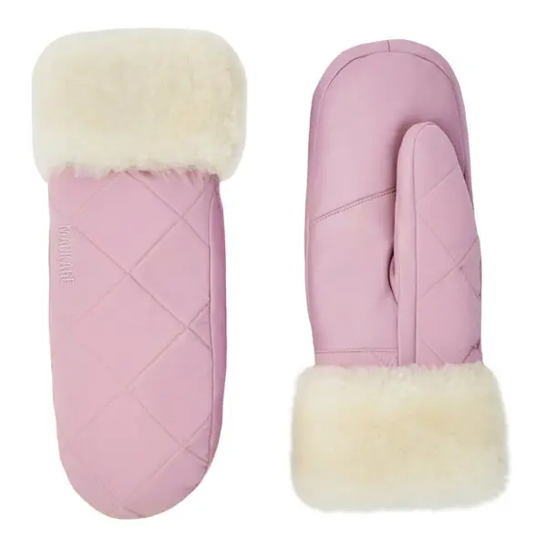 Mackage Jazmina Quilted Mittens - Sepia Rose-natural