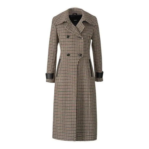 Mackage Houndstooth Wool Maxi Coat