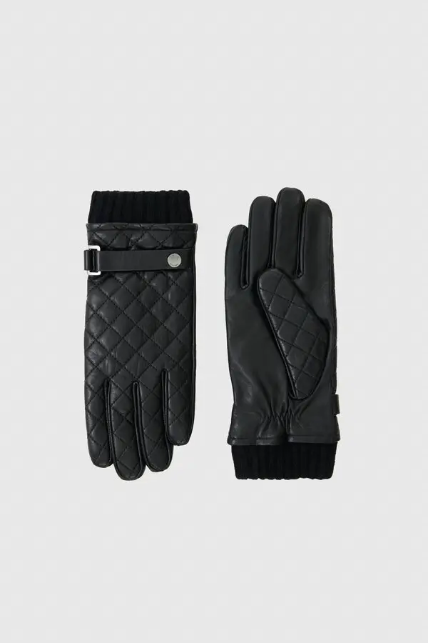 Mackage Reeve-q Leather Gloves - Black