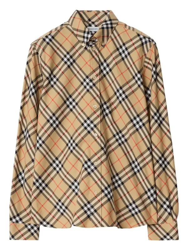 Burberry Check Print Shirt Roan - Beige