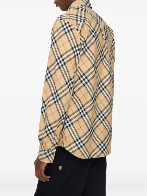 Burberry Check Print Shirt Roan - Beige