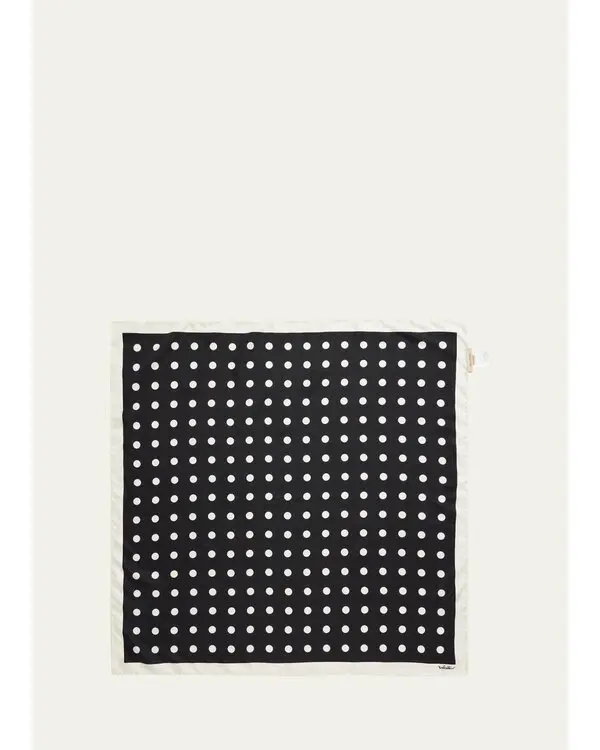Valentino Garavani Opticool Print Silk Scarf - Nero/burro