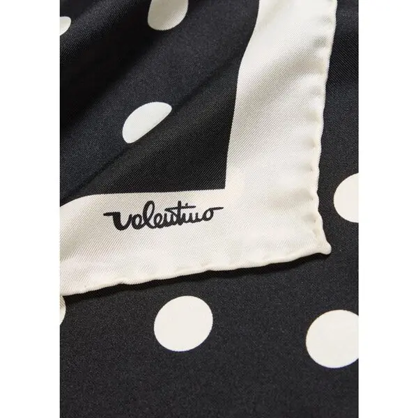 Valentino Garavani Opticool Print Silk Scarf - Nero/burro