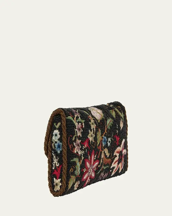 Valentino Garavani Vain Floral Beaded Shoulder Bag