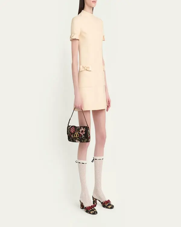 Valentino Garavani Vain Floral Beaded Shoulder Bag