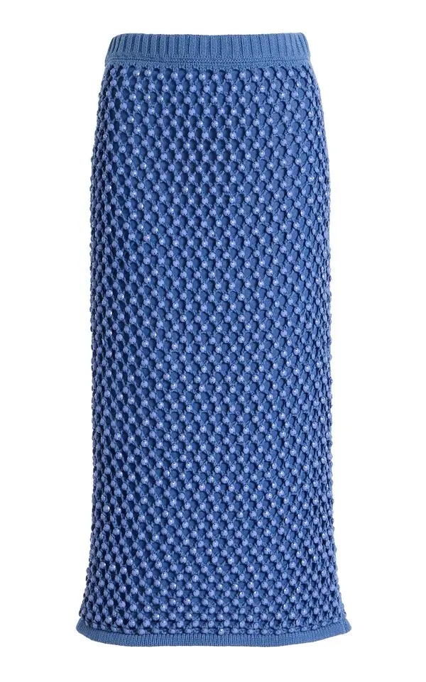 DIOTIMA Spice Crochet Midi Skirt - Blue