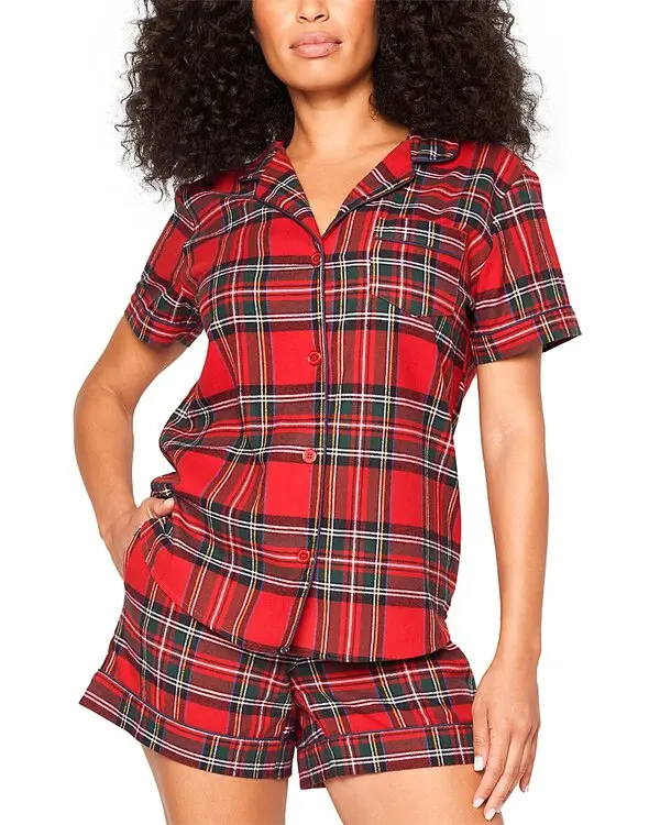 PETITE PLUME Imperial Tartan Pajama Set - Red