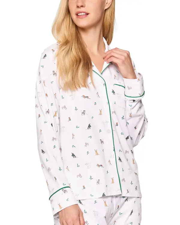 PETITE PLUME Luxe Pima Jingle Paws Pajama Set