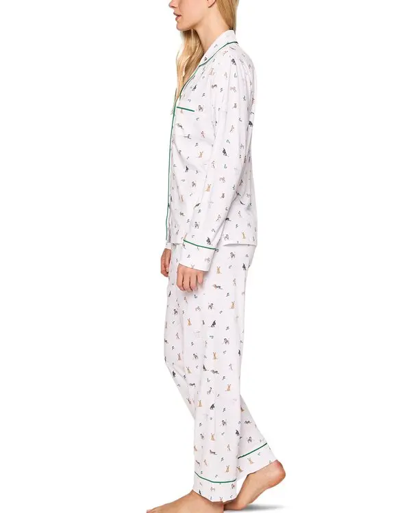 PETITE PLUME Luxe Pima Jingle Paws Pajama Set