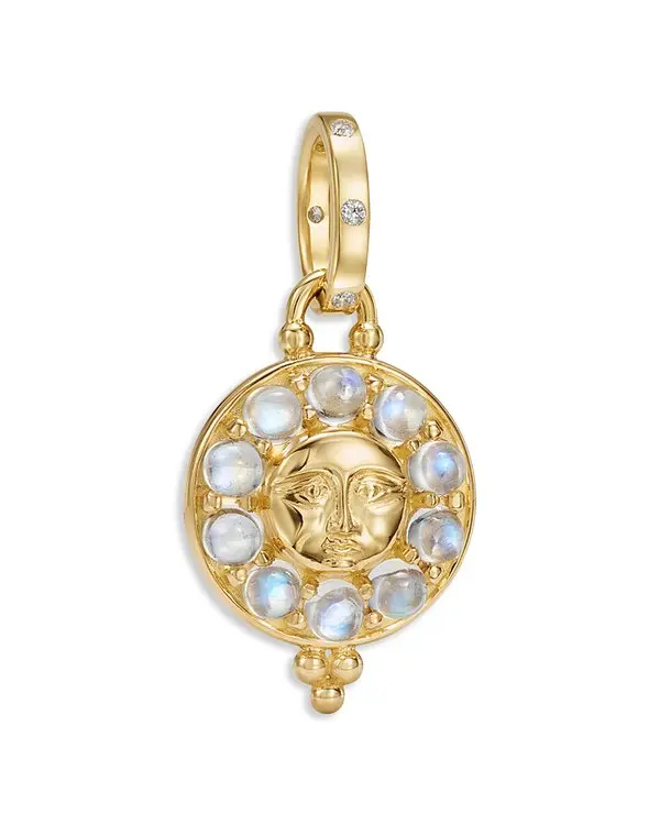 Temple St. Clair 18k Yellow Moonstone, And Diamond Selena Luna Pendant - Gold