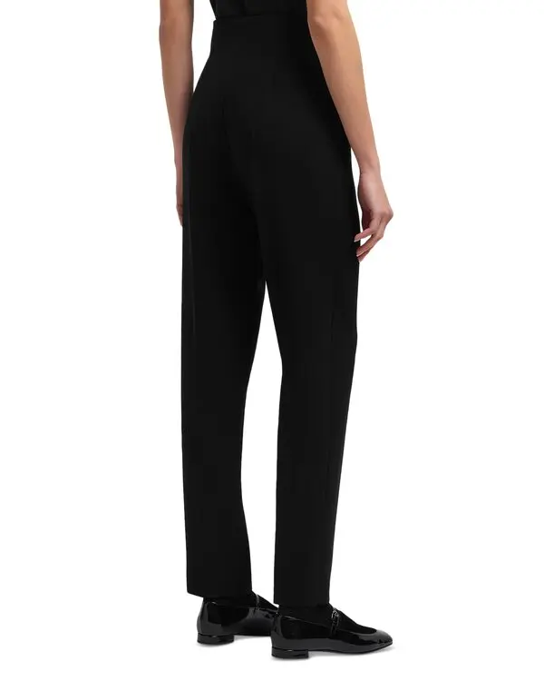 Emporio Armani Crepe Slim Pants - Solid Black