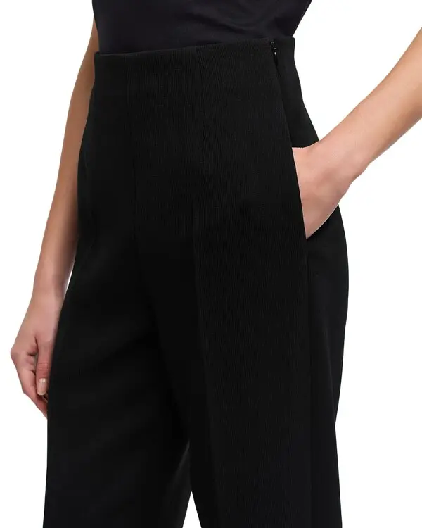 Emporio Armani Crepe Slim Pants - Solid Black